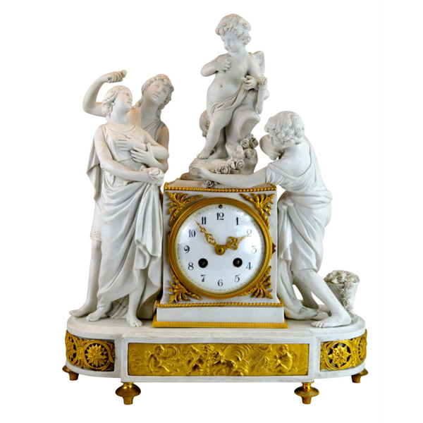 Sevres La Larcin De la Rose Clock - Three Centuries Shop - Antiques