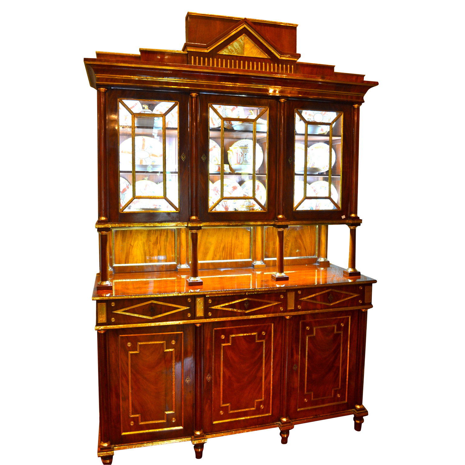 Imperial Russian Mahogany and Brass Bookcase - Three Centuries Shop ...